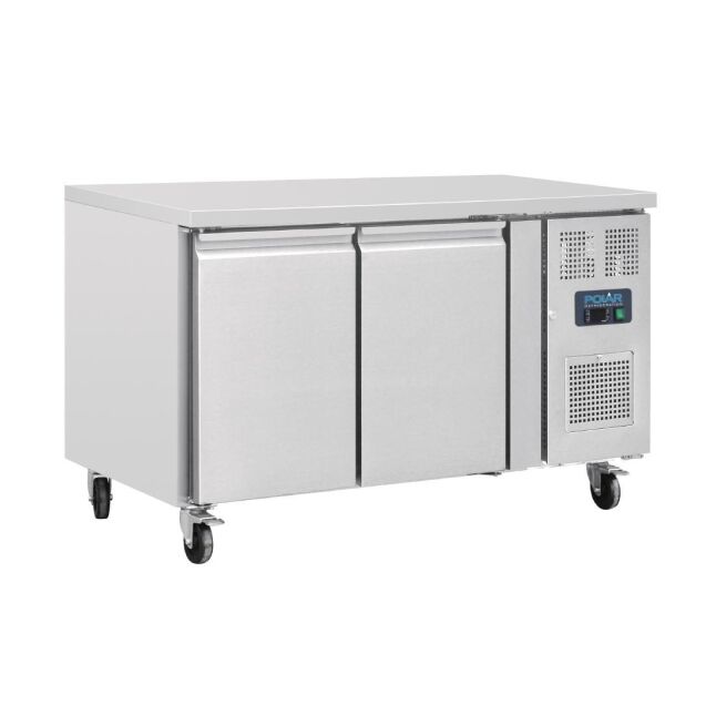 Polar U-Series 2 Door Counter Fridge 228Ltr(600 deep) G377-A